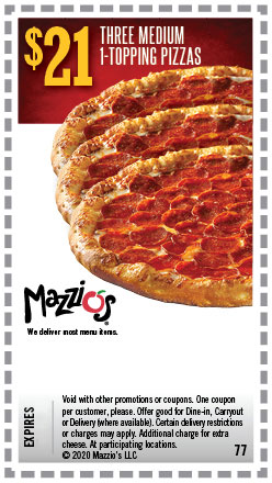 Mazzio's | Get Ready For Great Deals With Our Selection of Coupons